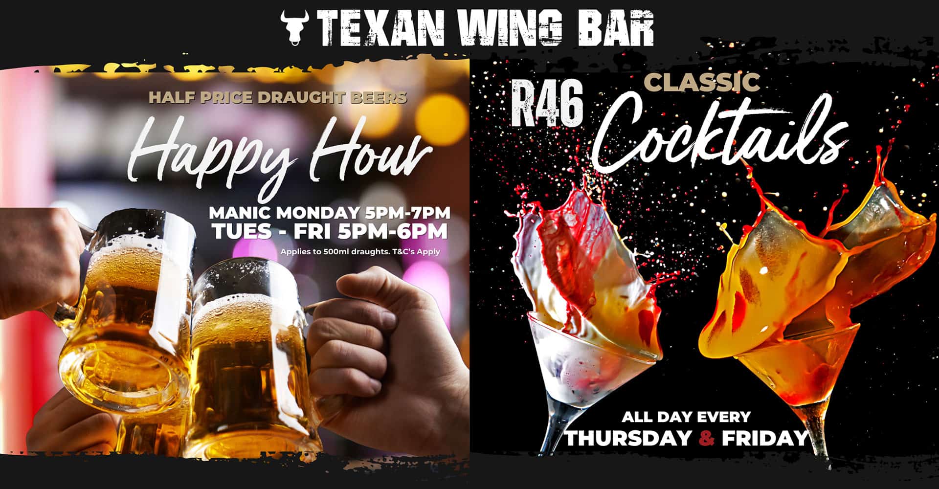 Round up your week at Texan Wing Bar! - Montecasino
